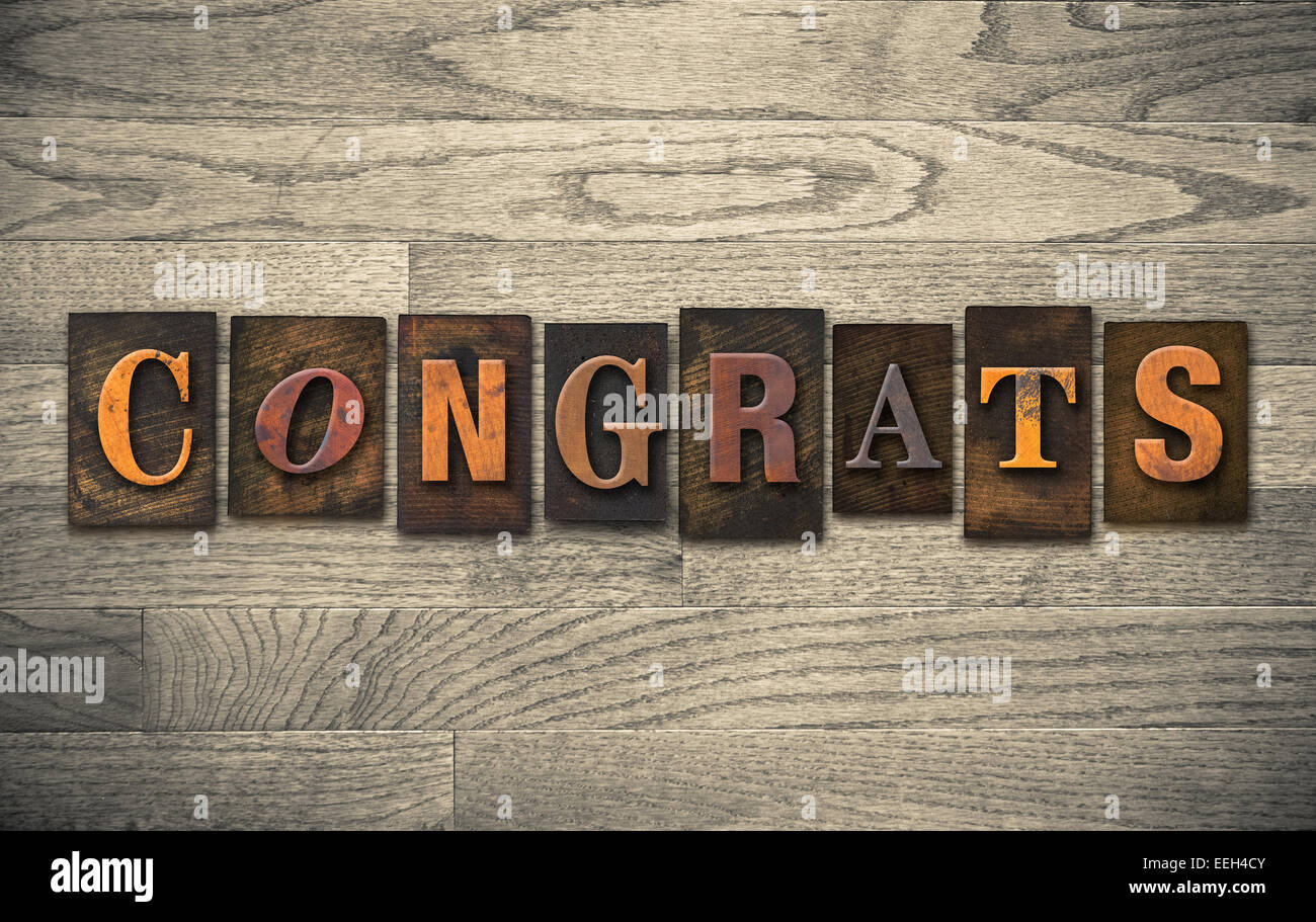 Congrats type hi-res stock photography and images - Alamy