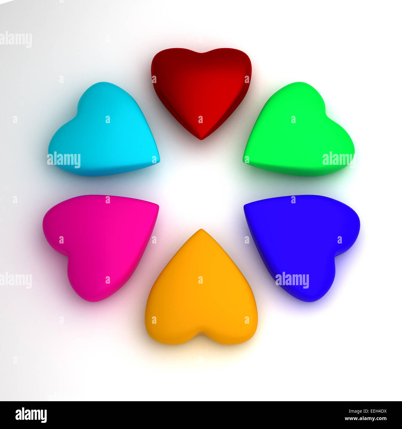 Colorful hearts hi-res stock photography and images - Alamy