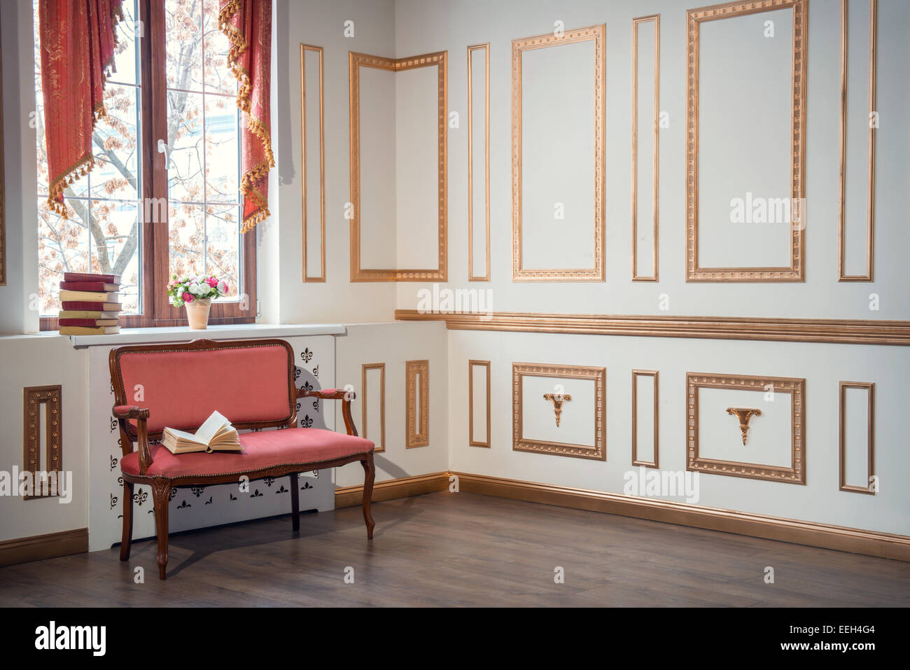 Classic interior with barocco couch Stock Photo - Alamy