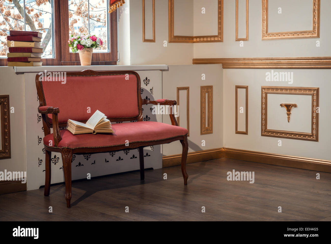 Classic interior with barocco couch Stock Photo - Alamy