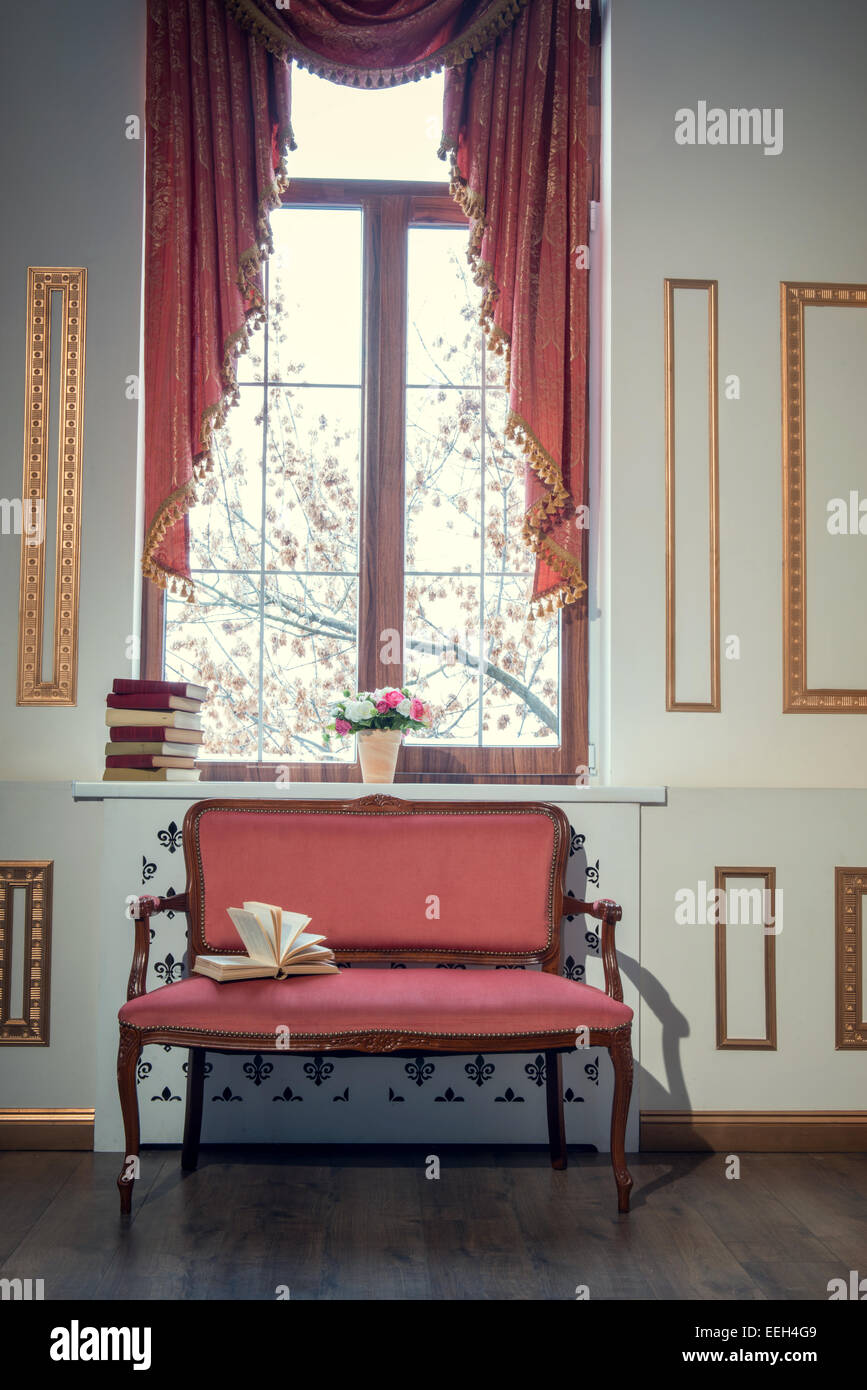 Classic interior with barocco couch Stock Photo - Alamy