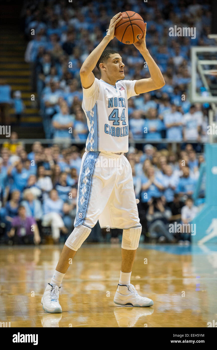 Chapel Hill, NC, USA. 18th Jan, 2015. UNC F/G Justin Jackson (44 ...