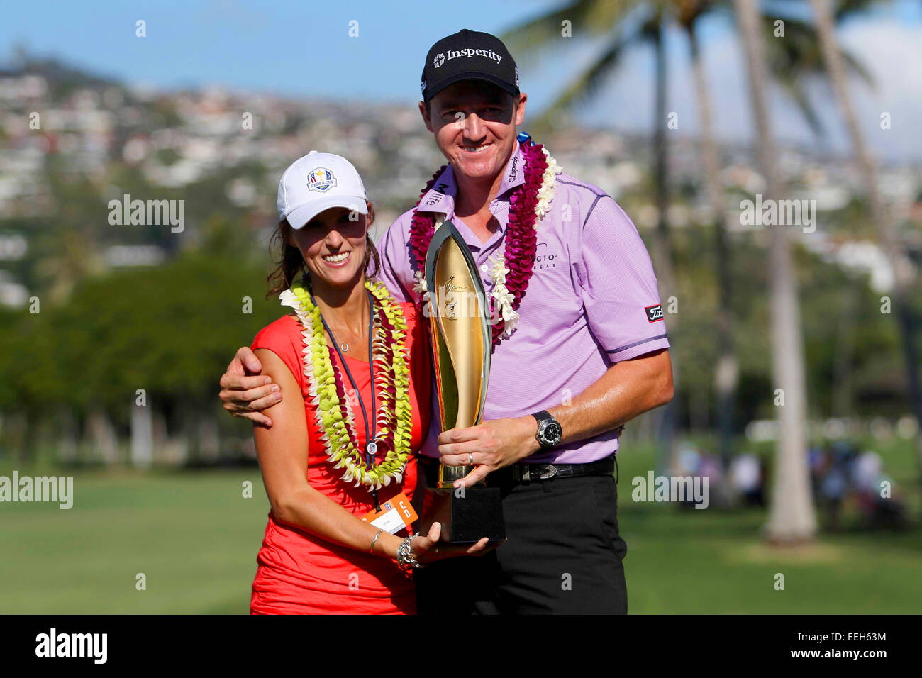 Honolulu, Hawaii. 18th Jan, 2015. Jimmy Walker and his wife Erin pose ...