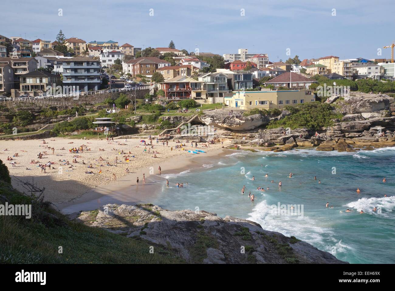 Tamarama Beach in Sydney’s eastern suburbs on a sunny Sunday in summer ...