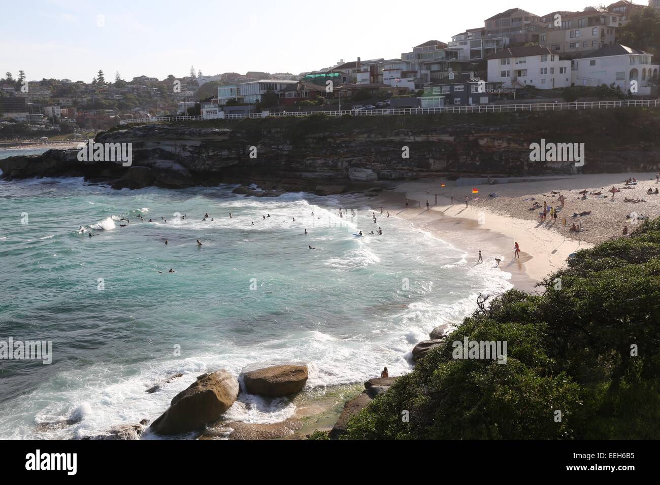 Tamarama Beach in Sydney’s eastern suburbs on a sunny Sunday in summer ...