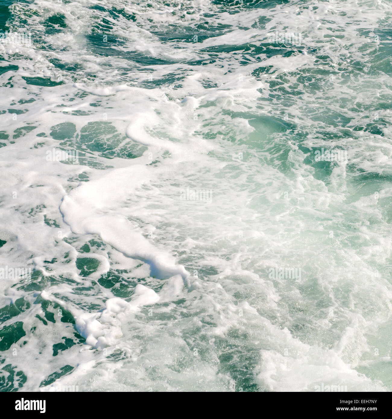 The wake of a boat as seen from the stern of a ship Stock Photo - Alamy