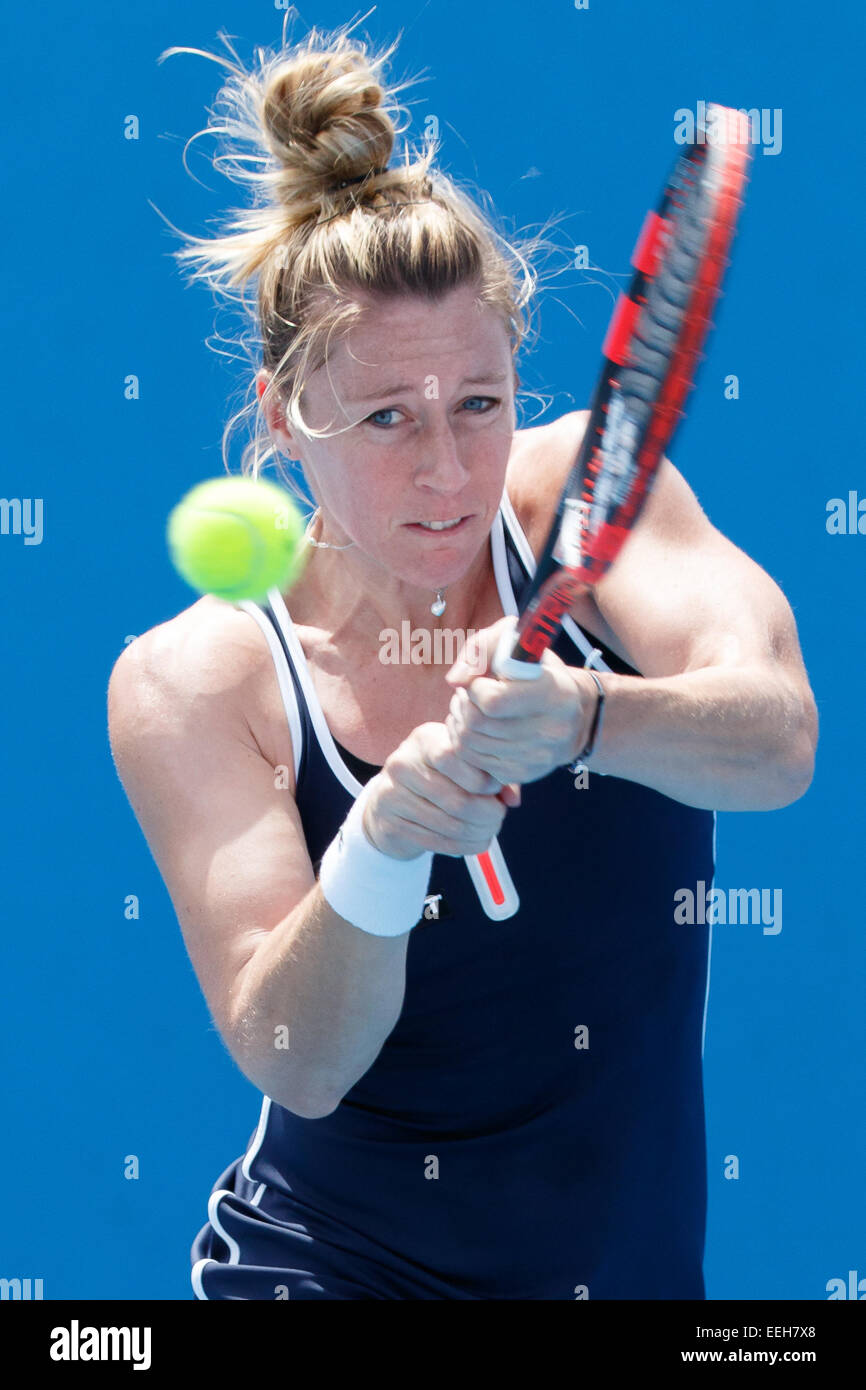 Melbourne, Australia. 19th Jan, 2015. Pauline Parmentier (FRA) in ...