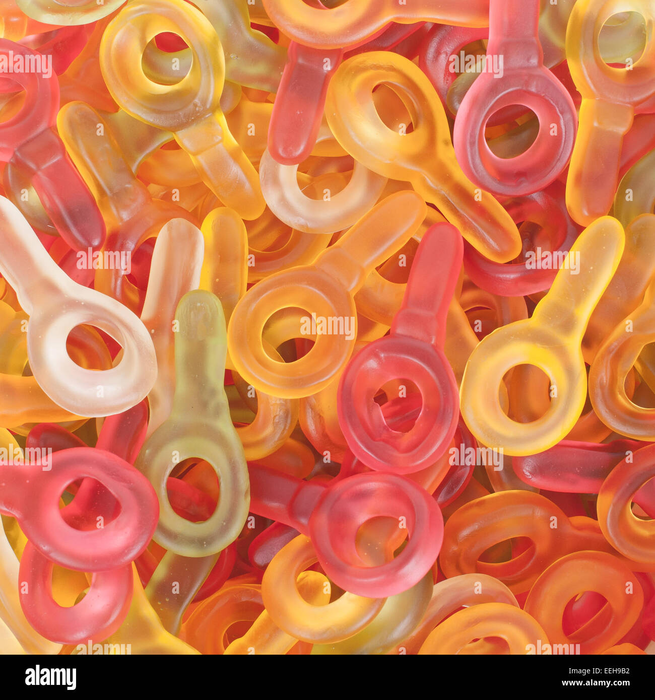 Heap of typical dutch candy called Dropsleutels Stock Photo - Alamy