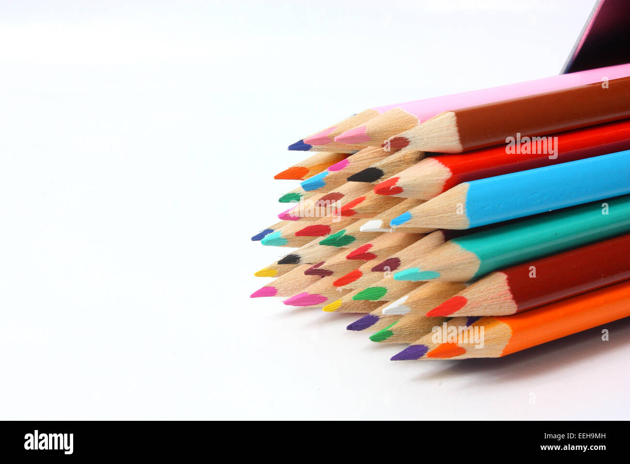 Colorful pencils tips hi-res stock photography and images - Alamy