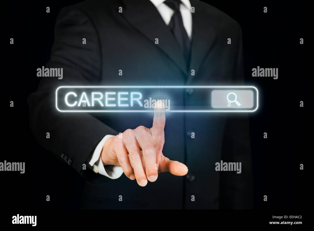 Businessman searching for career Stock Photo - Alamy
