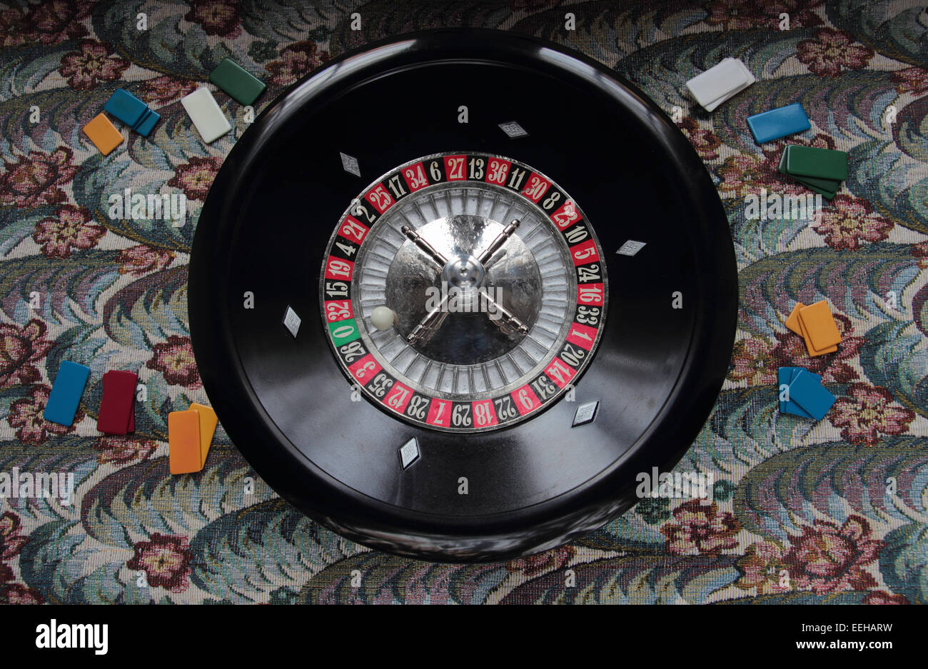 gambling concept detail of a roulette table Stock Photo - Alamy