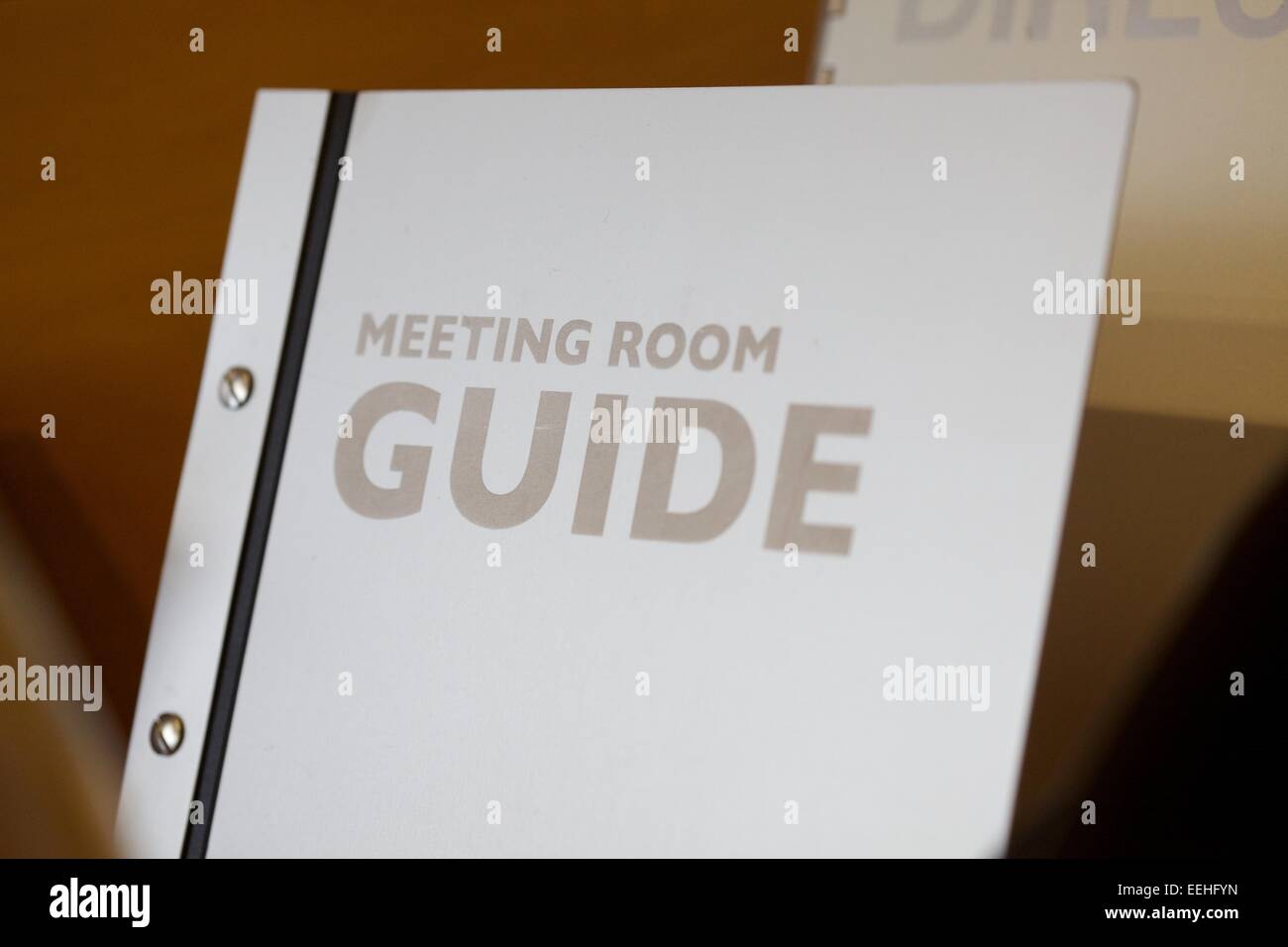 meeting room guide in meeting room Stock Photo - Alamy