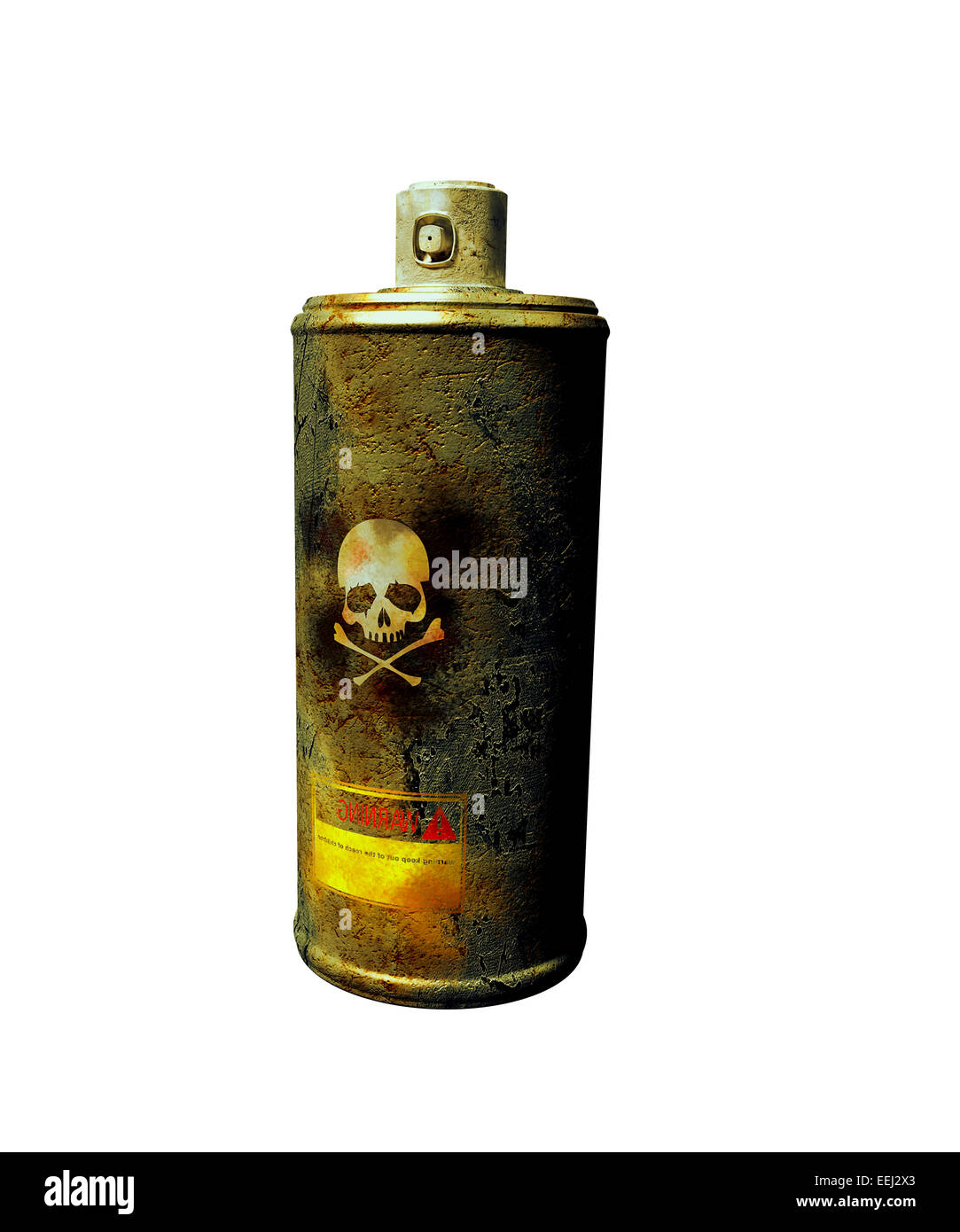 rusty spray can isolated on white background Stock Photo - Alamy
