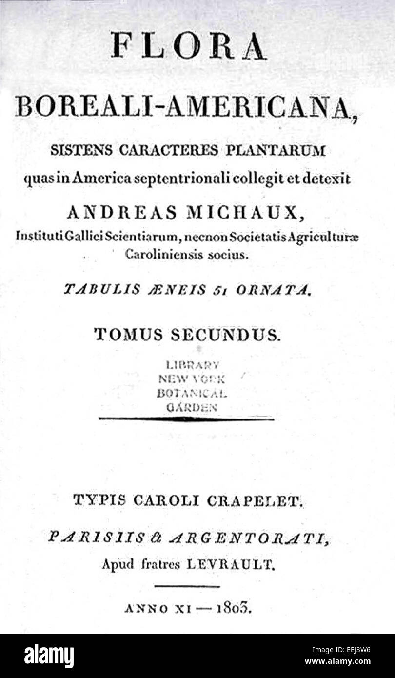 André Michaux was a French botanist and explorer in the late 18th and ...