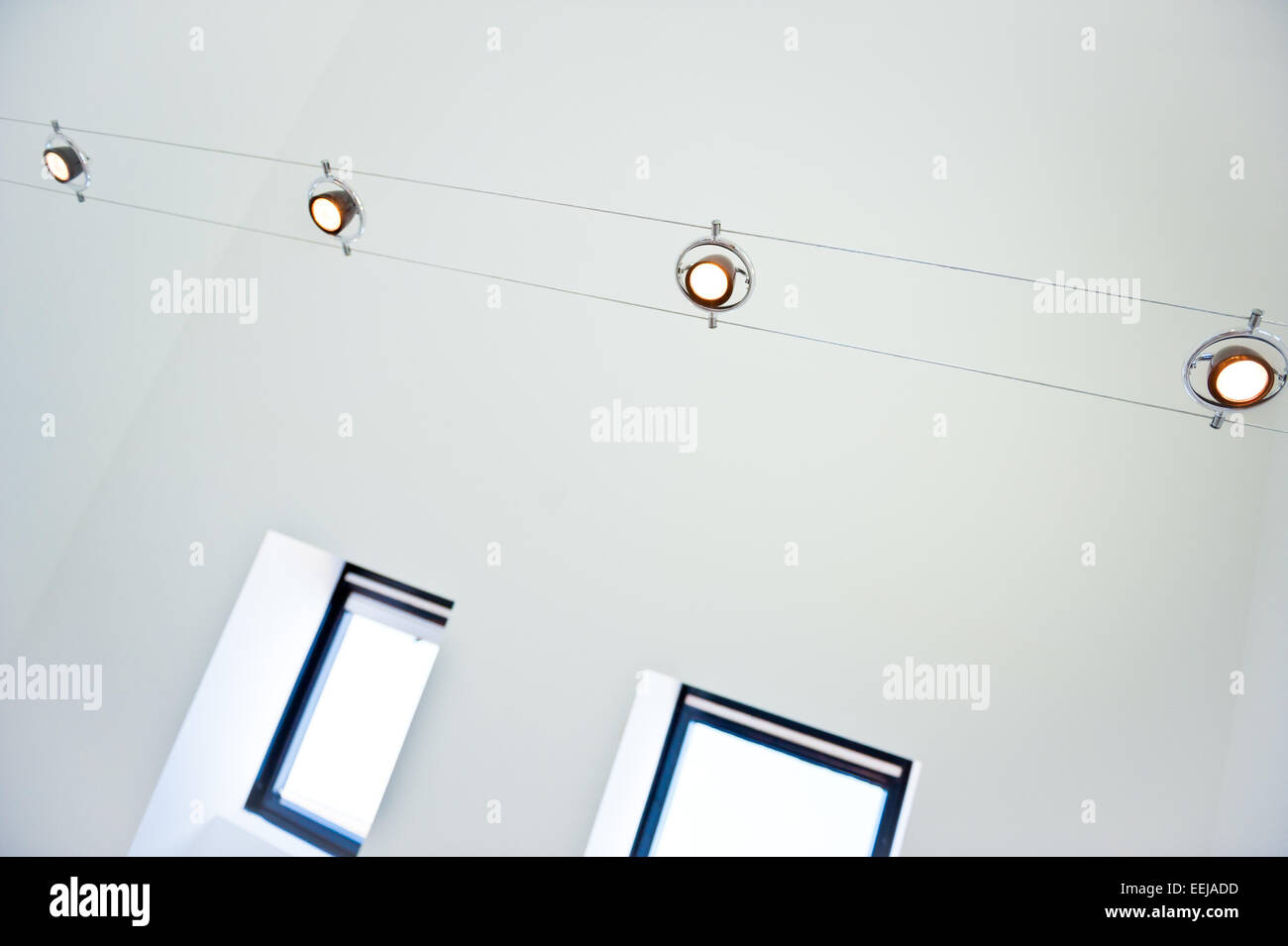 Row of contemporary halogen spotlights Stock Photo - Alamy