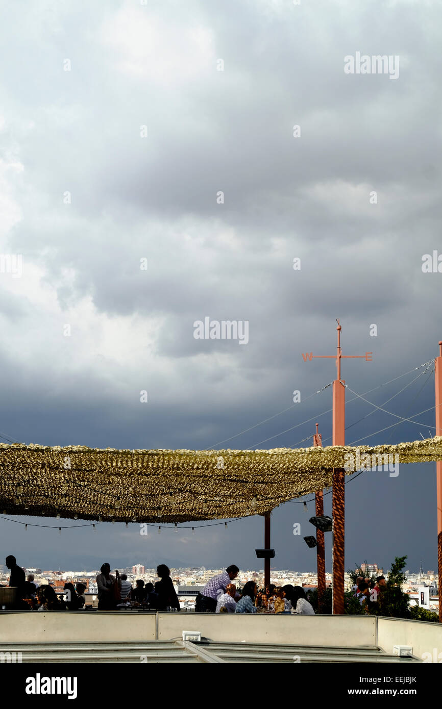 Bellas Artes top floor, terrace. Madrid city. Capital of Spain. Europe ...