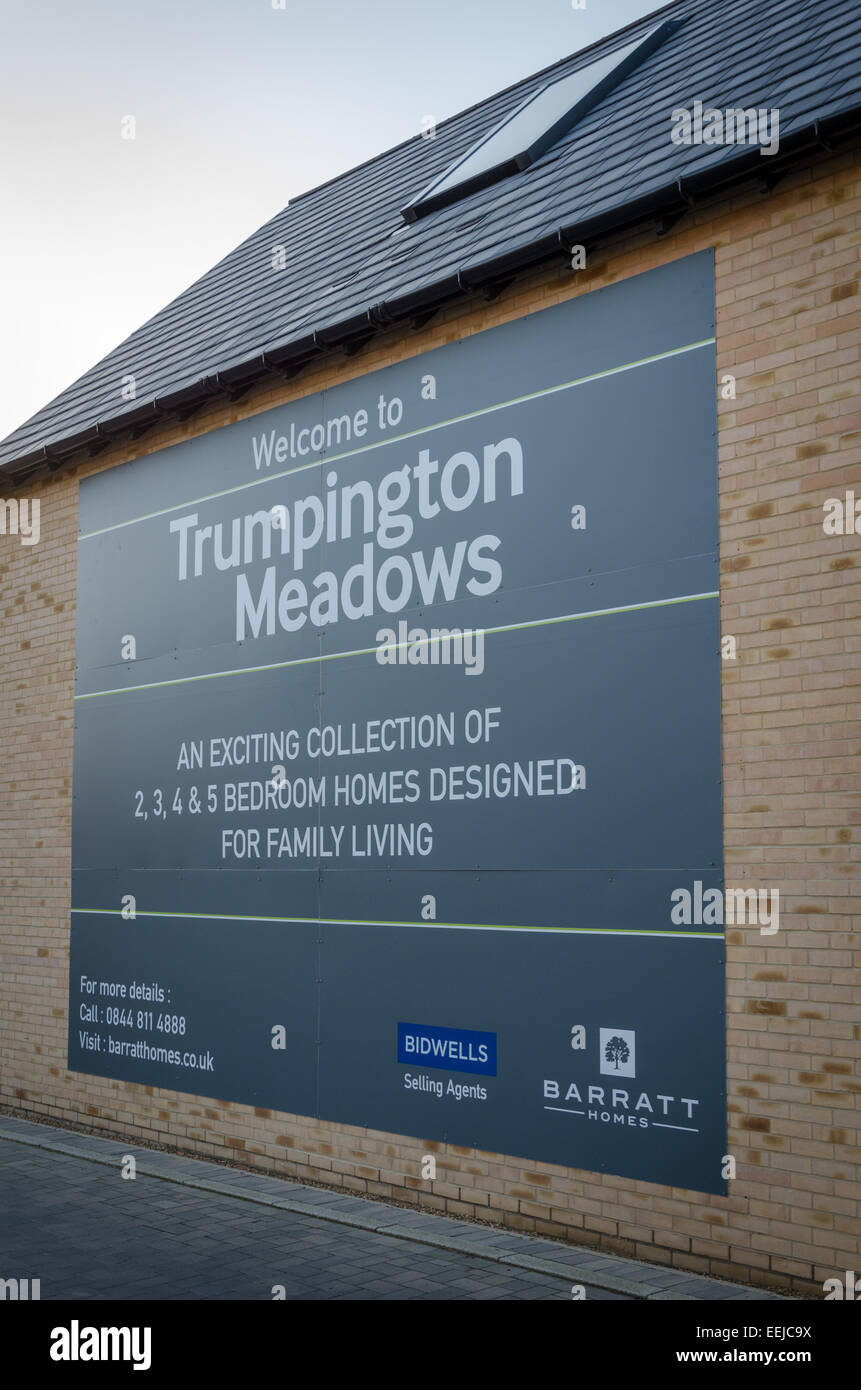 Trumpington Meadows new housing development. Trumpington, Cambridge, UK ...