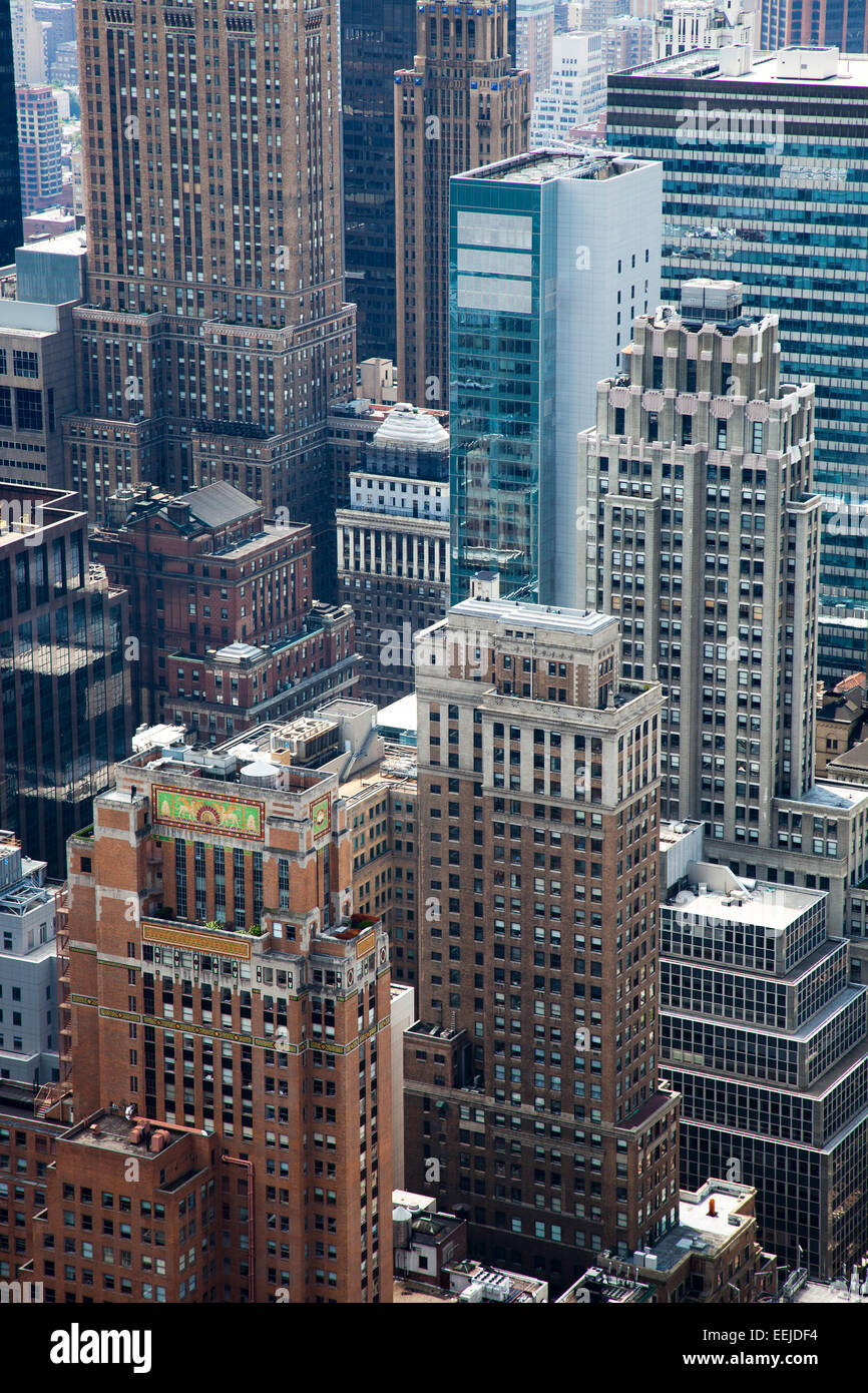 Aerial view rockefeller center new york hi-res stock photography and ...