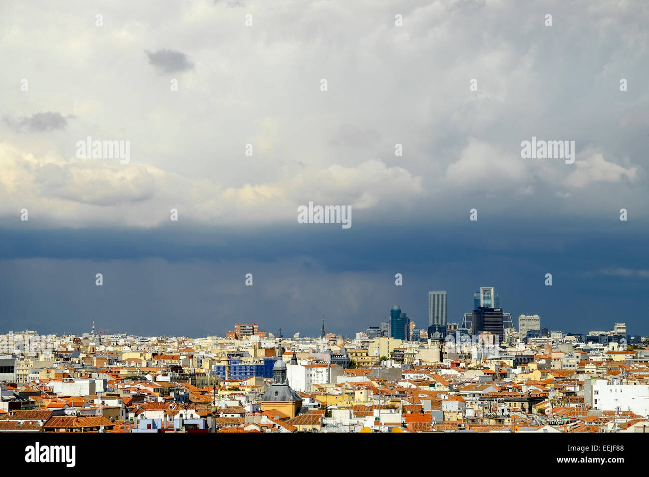 AZCA financial district Panoramic views from Bellas Artes top floor ...