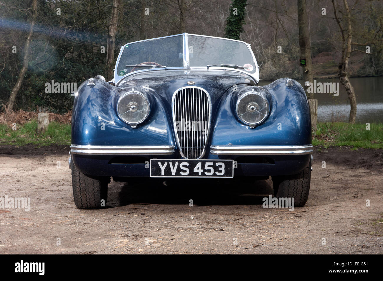 Jaguar XK120 classic British open sports car Stock Photo - Alamy
