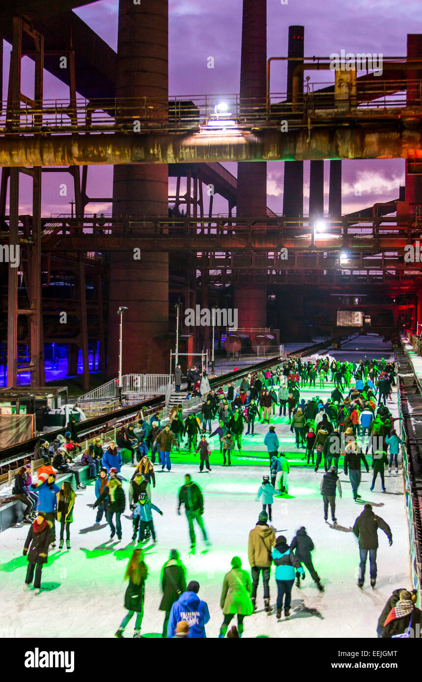 Ice rink on former coking plant Zollverein, today a UNESCO world ...