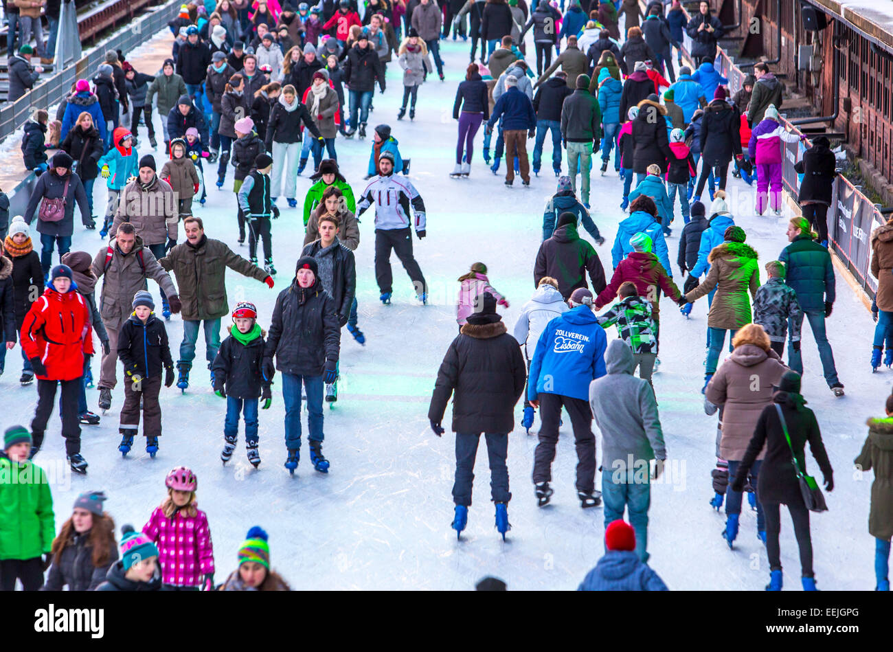 Ice rink on former coking plant Zollverein, today a UNESCO world ...