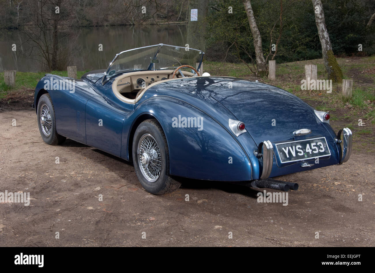 Jaguar XK120 classic British open sports car Stock Photo - Alamy