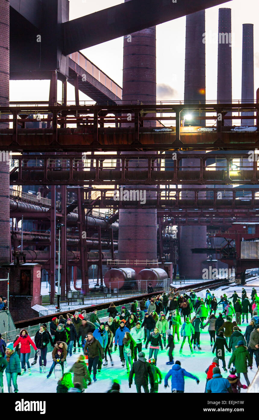 Ice rink on former coking plant Zollverein, today a UNESCO world ...