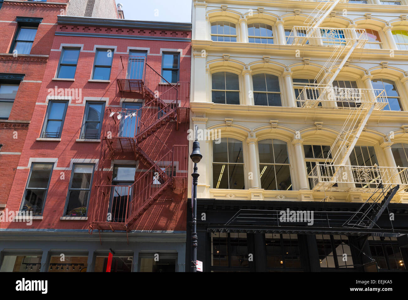 Soho buildings facade in Manhattan New York City NYC USA Stock Photo ...