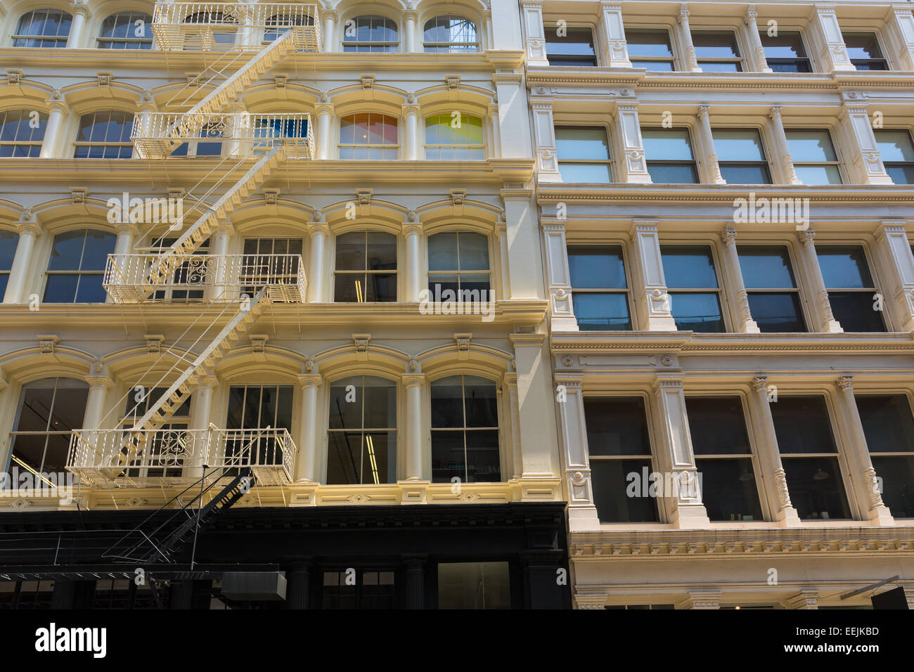 Soho buildings facade in Manhattan New York City NYC USA Stock Photo ...