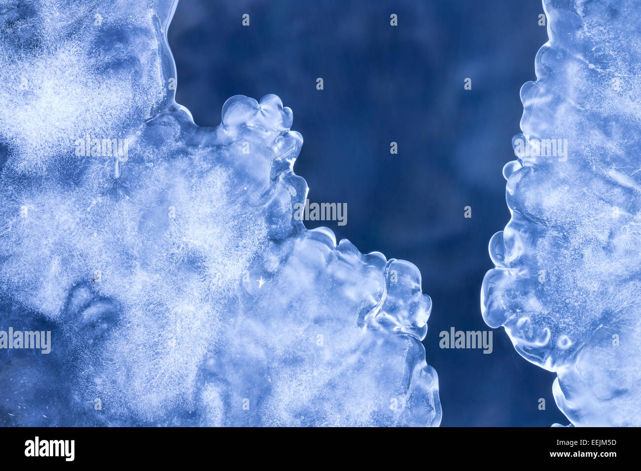 Abstract winter texture background. Water, snow and ice in nature ...