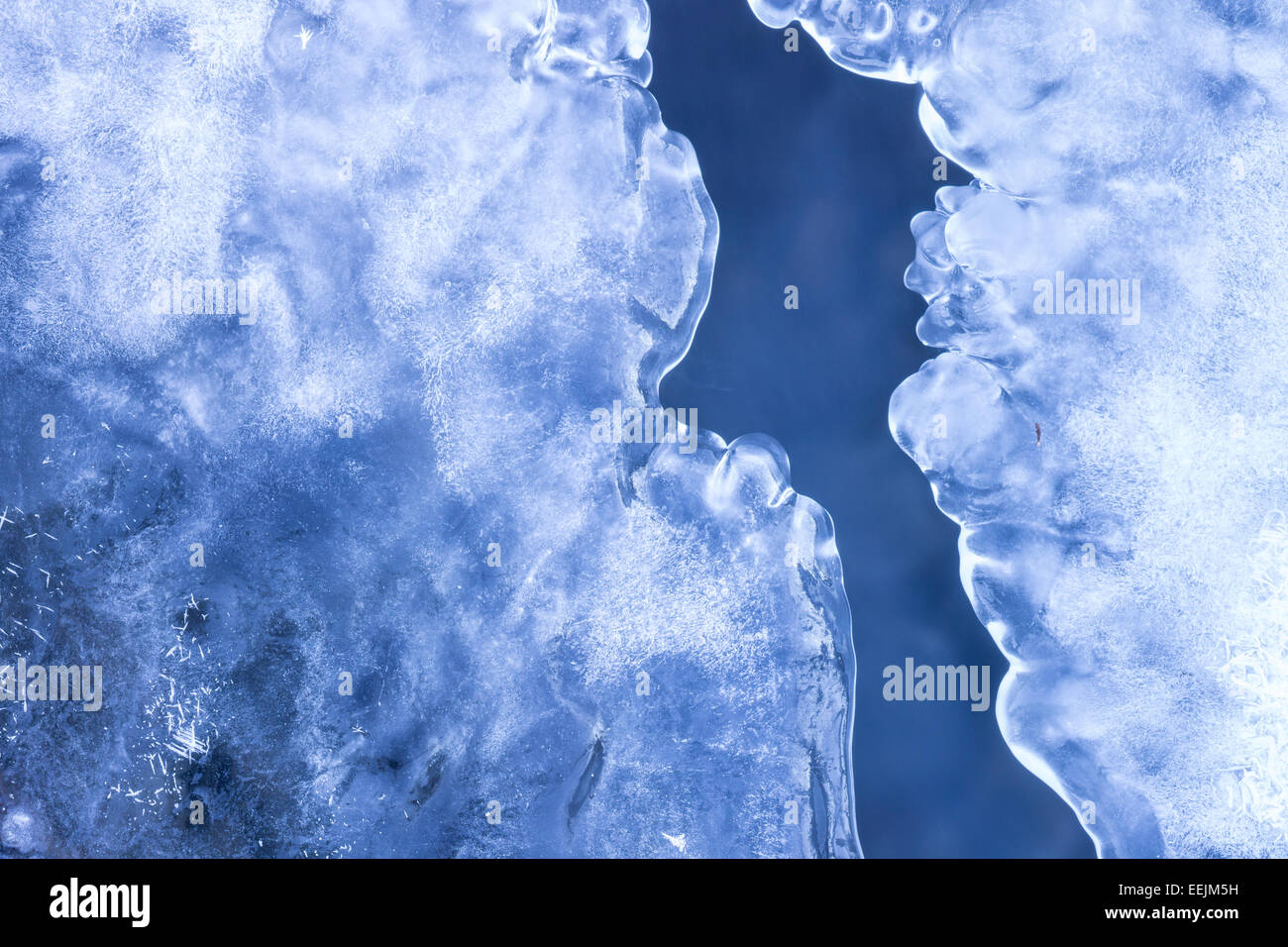 Abstract winter texture background. Water, snow and ice in nature ...