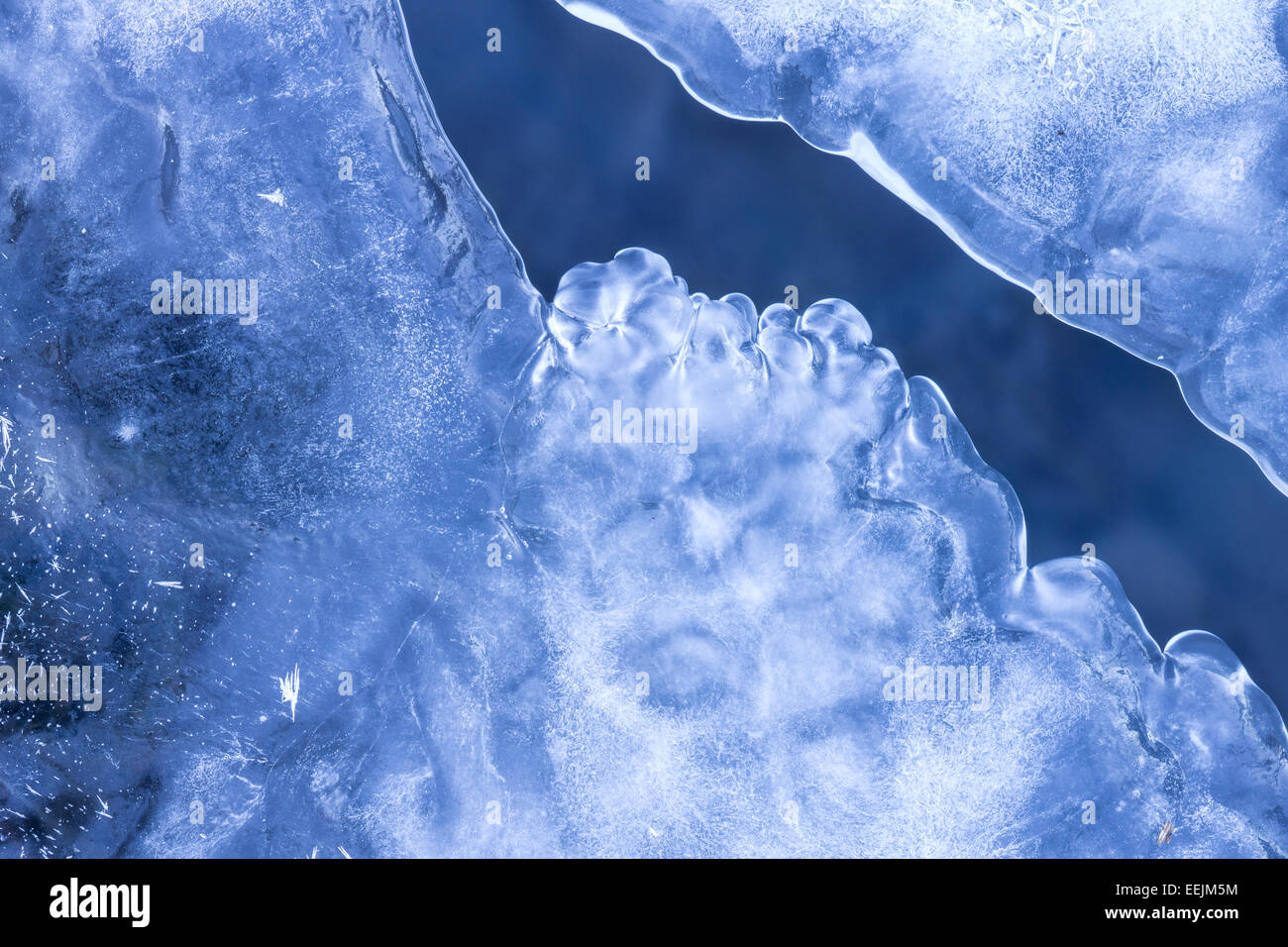 Abstract winter texture background. Water, snow and ice in nature ...