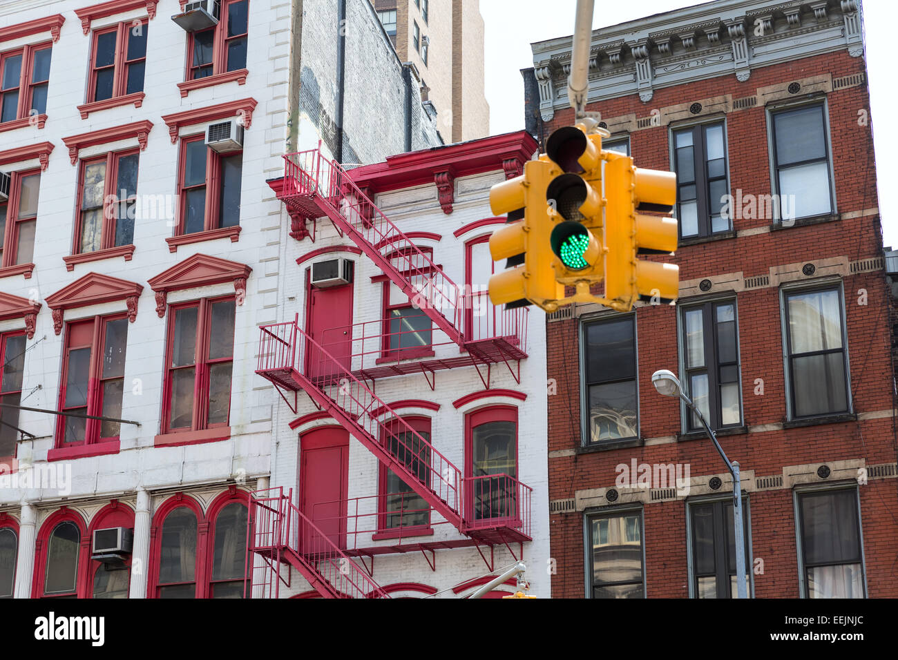 Soho buildings facade in Manhattan New York City NYC USA Stock Photo ...