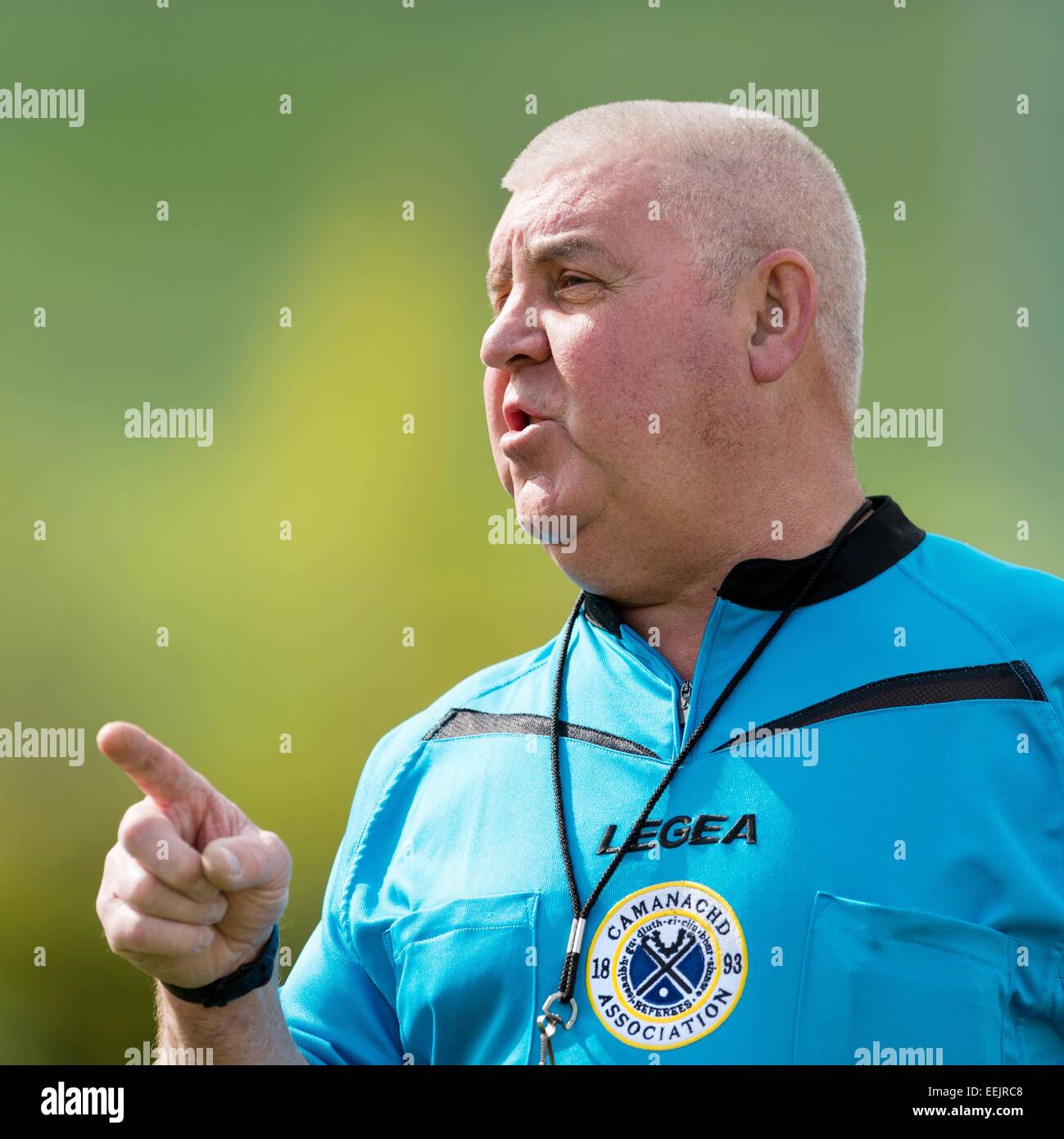 Camanachd Association appointed referee Colin Macdonald. Officiating at ...