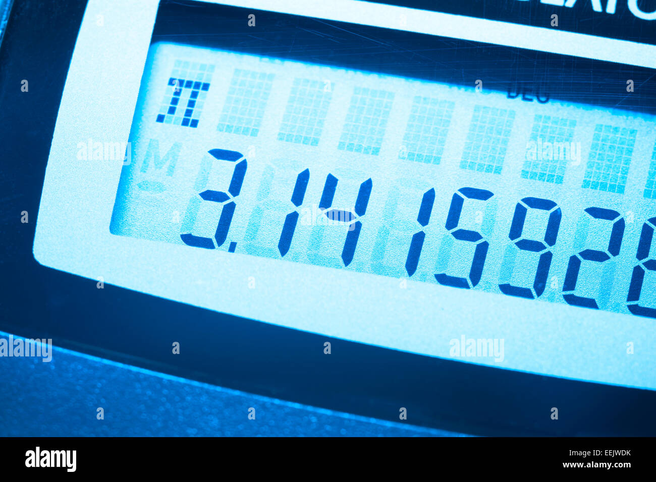 Pi number on the screen of digital calculator Stock Photo - Alamy