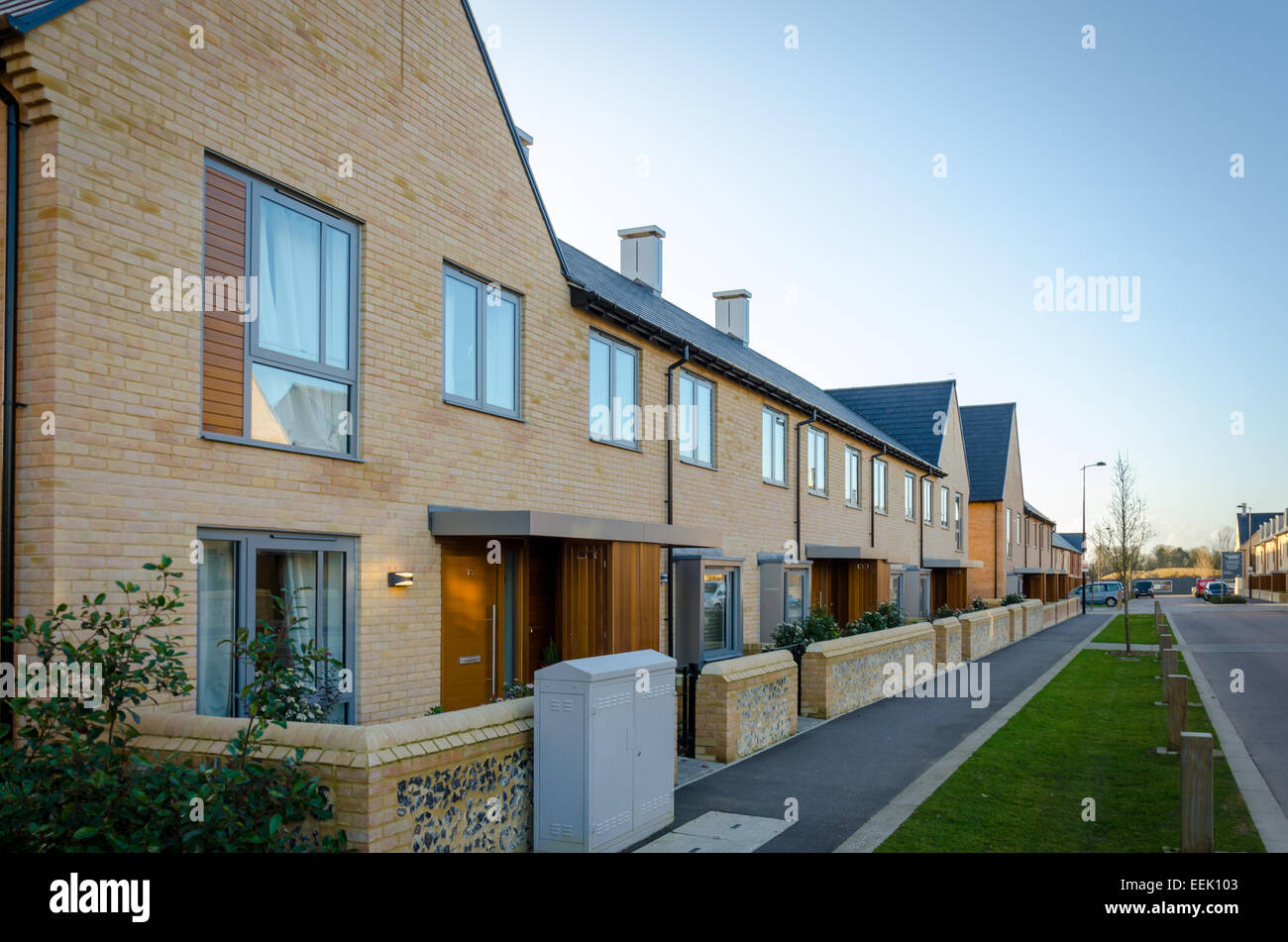 Trumpington Meadows new housing development. Trumpington, Cambridge, UK ...