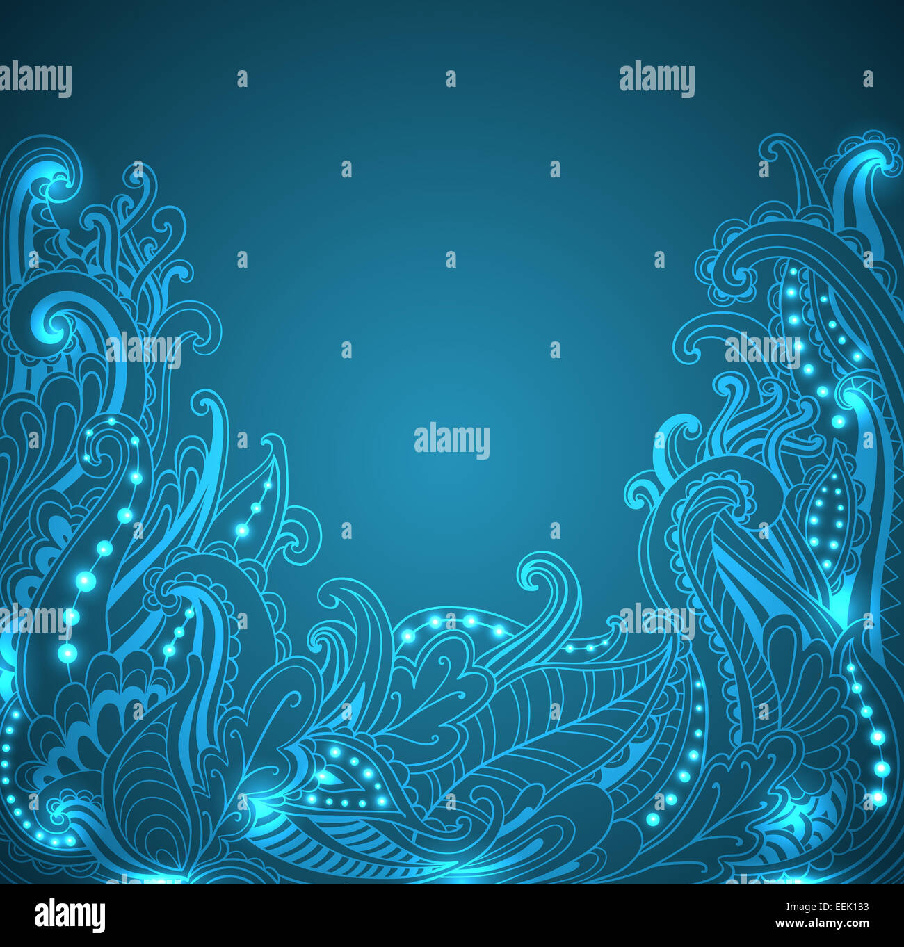 Abstract hand drawn blue background Stock Photo - Alamy