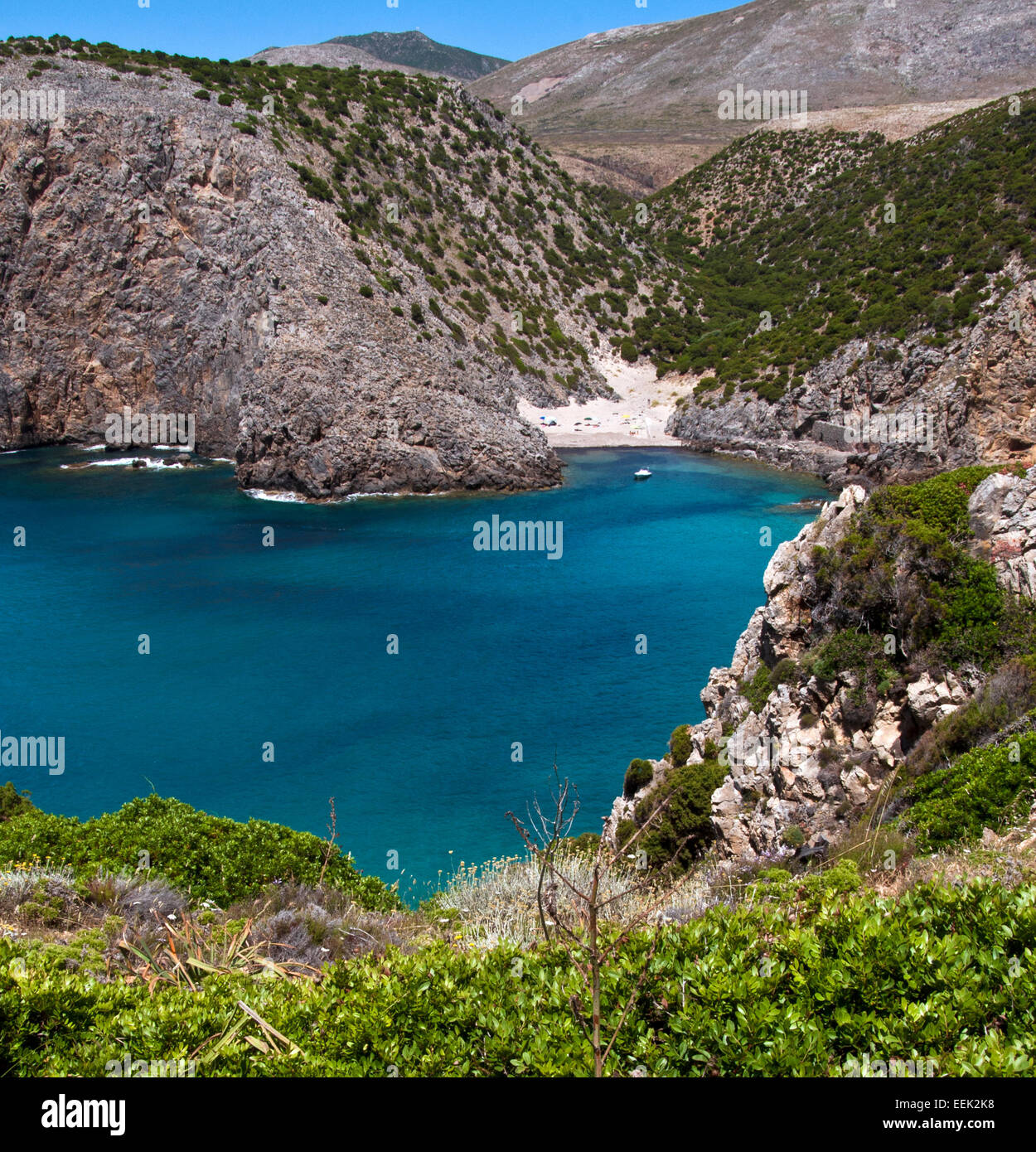 Coastal landscape in Sardinia with pure nature e crystal sea Stock ...