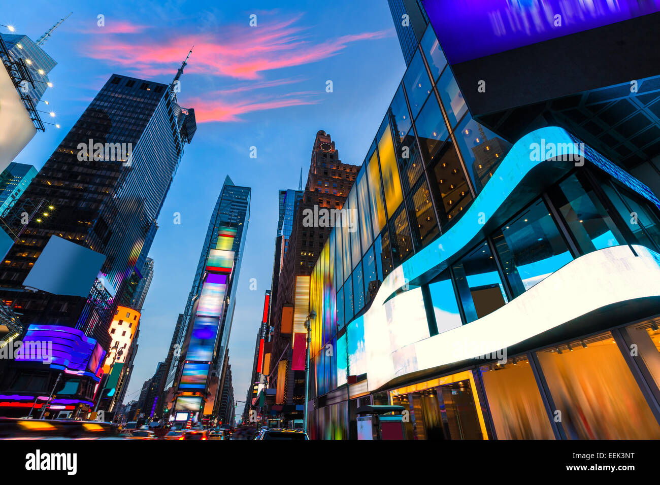 Times Square Manhattan New York all the ads deleted US Stock Photo - Alamy