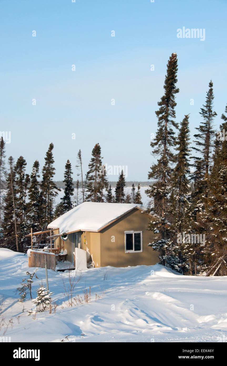 Cottage Winter Quebec Canada Stock Photo - Alamy
