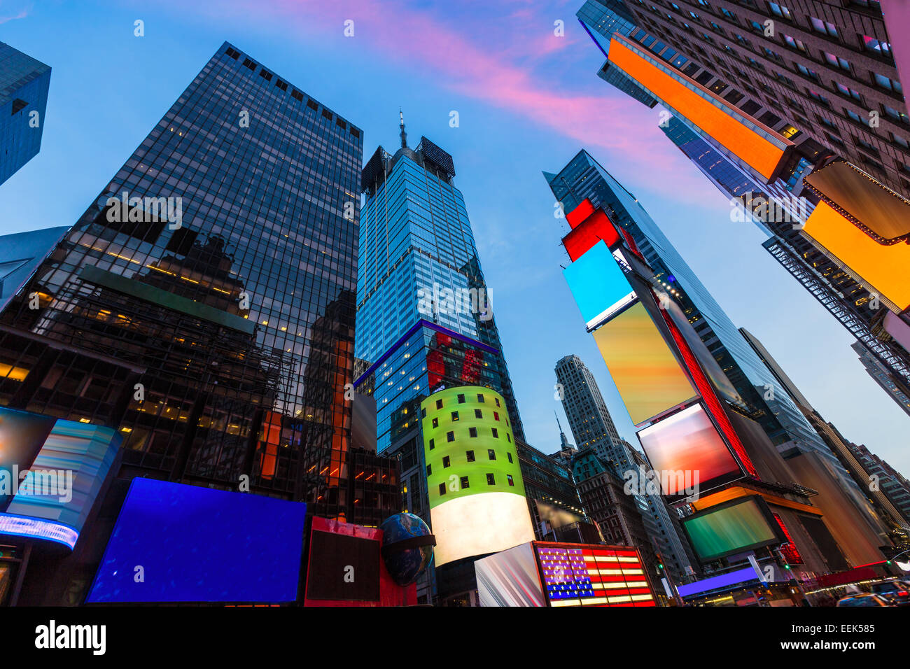 Times Square Manhattan New York all the ads deleted US Stock Photo - Alamy
