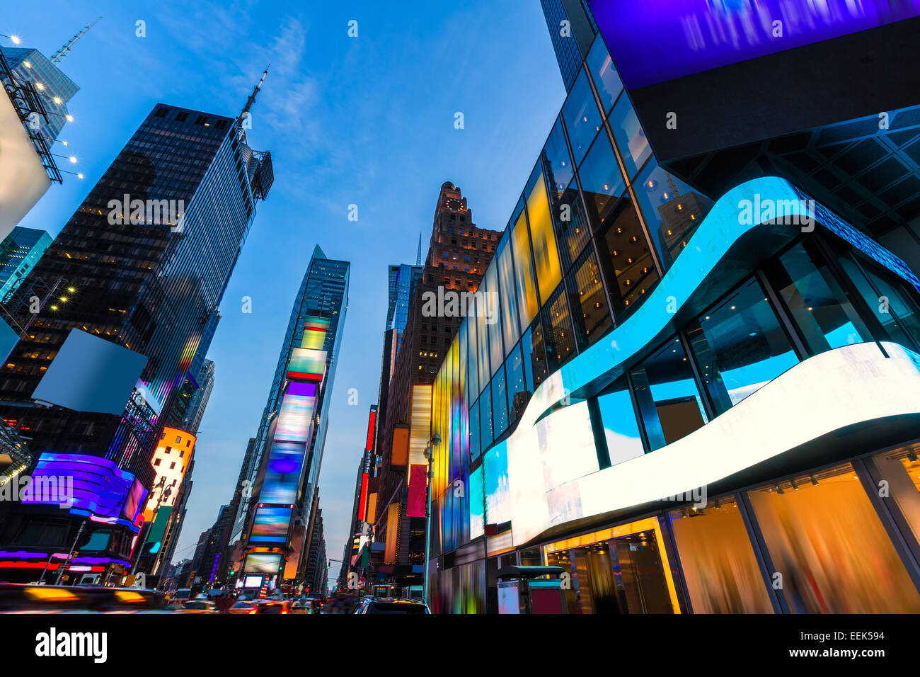 Times Square Manhattan New York all the ads deleted US Stock Photo - Alamy