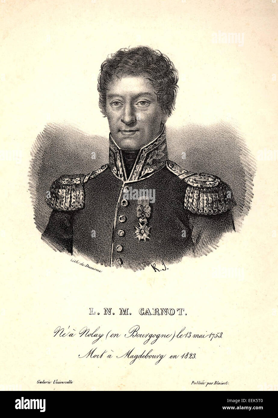 Lazare Nicolas Marguerite Carnot (1753–1823) was a French mathematician ...