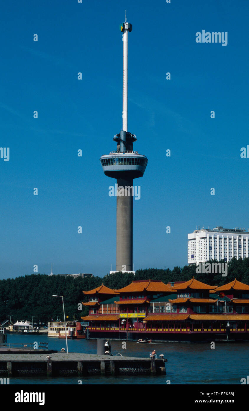 Netherlands, Rotterdam, The Euromast, Telecommunications Tower Stock ...