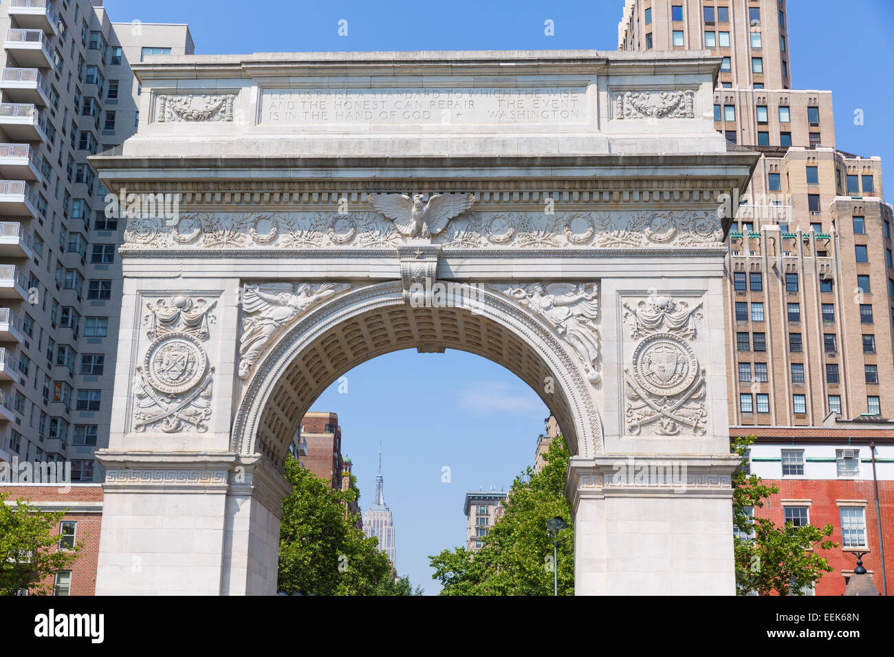 Manhattan Washington Square Park Arch in New York City USA Stock Photo ...