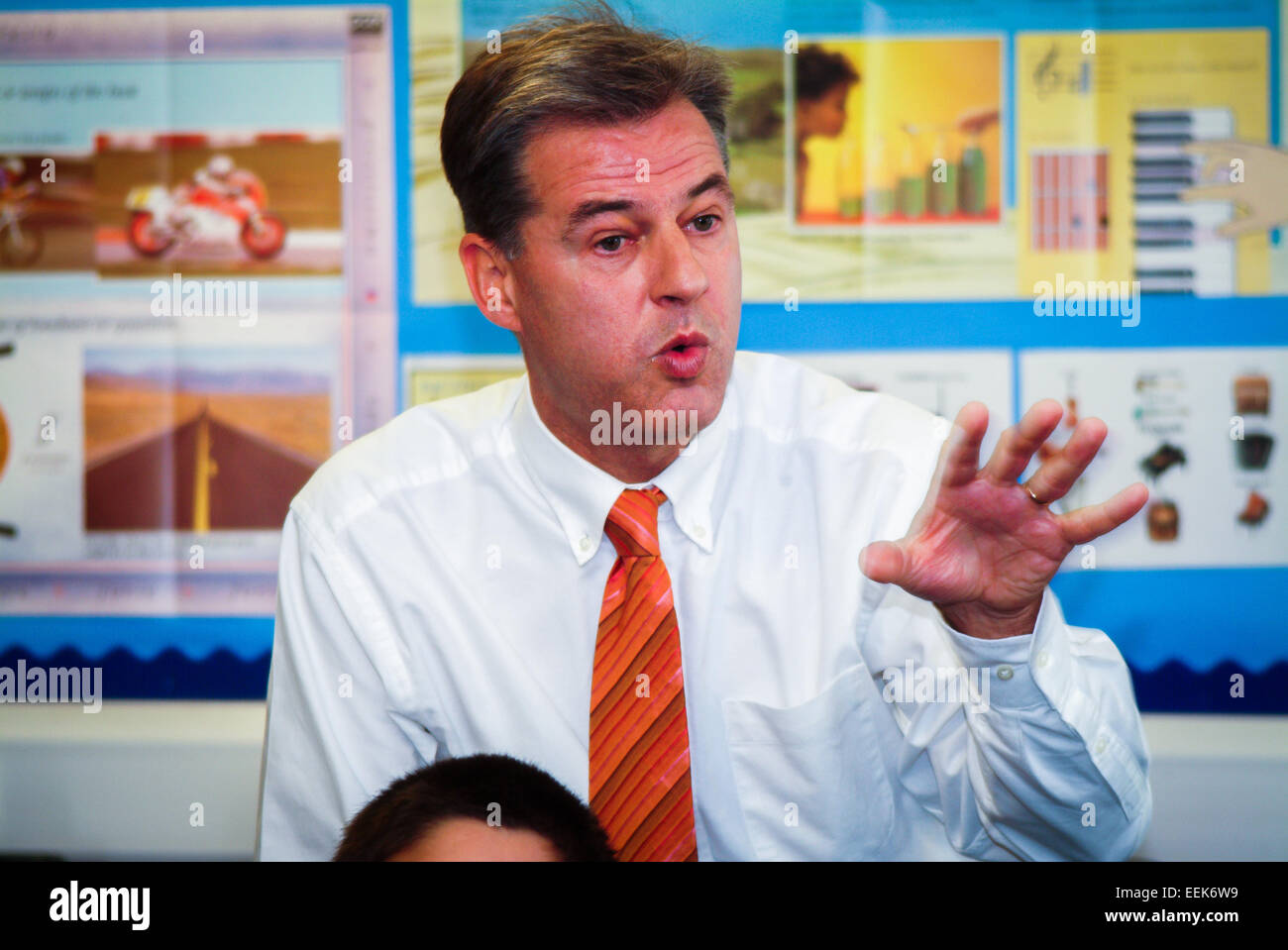 head teacher teaching a class in UK secondary school milton keynes uk ...