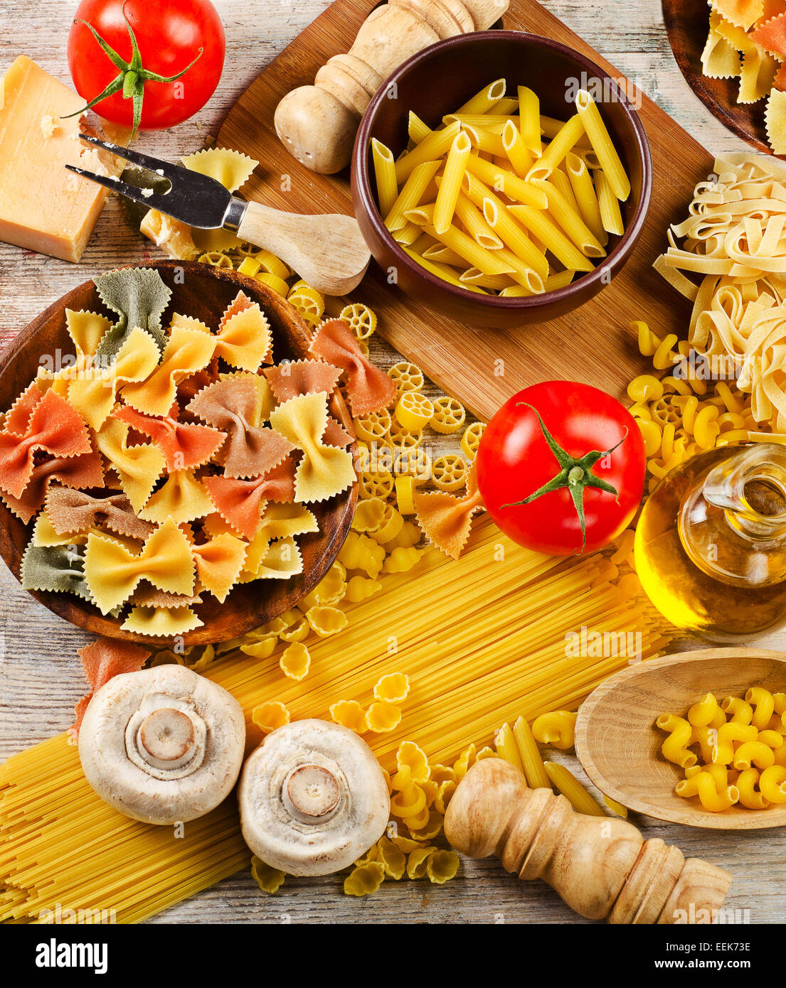 Italian set pasta hi-res stock photography and images - Alamy