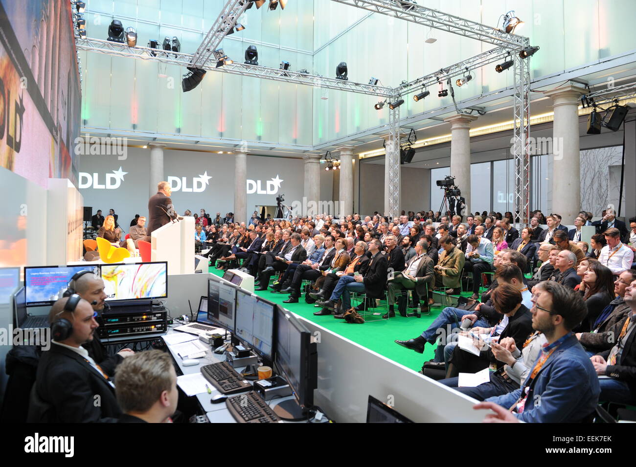 MUNICH/GERMANY - JANUARY 19: An overview of the stage during the DLD15 ...