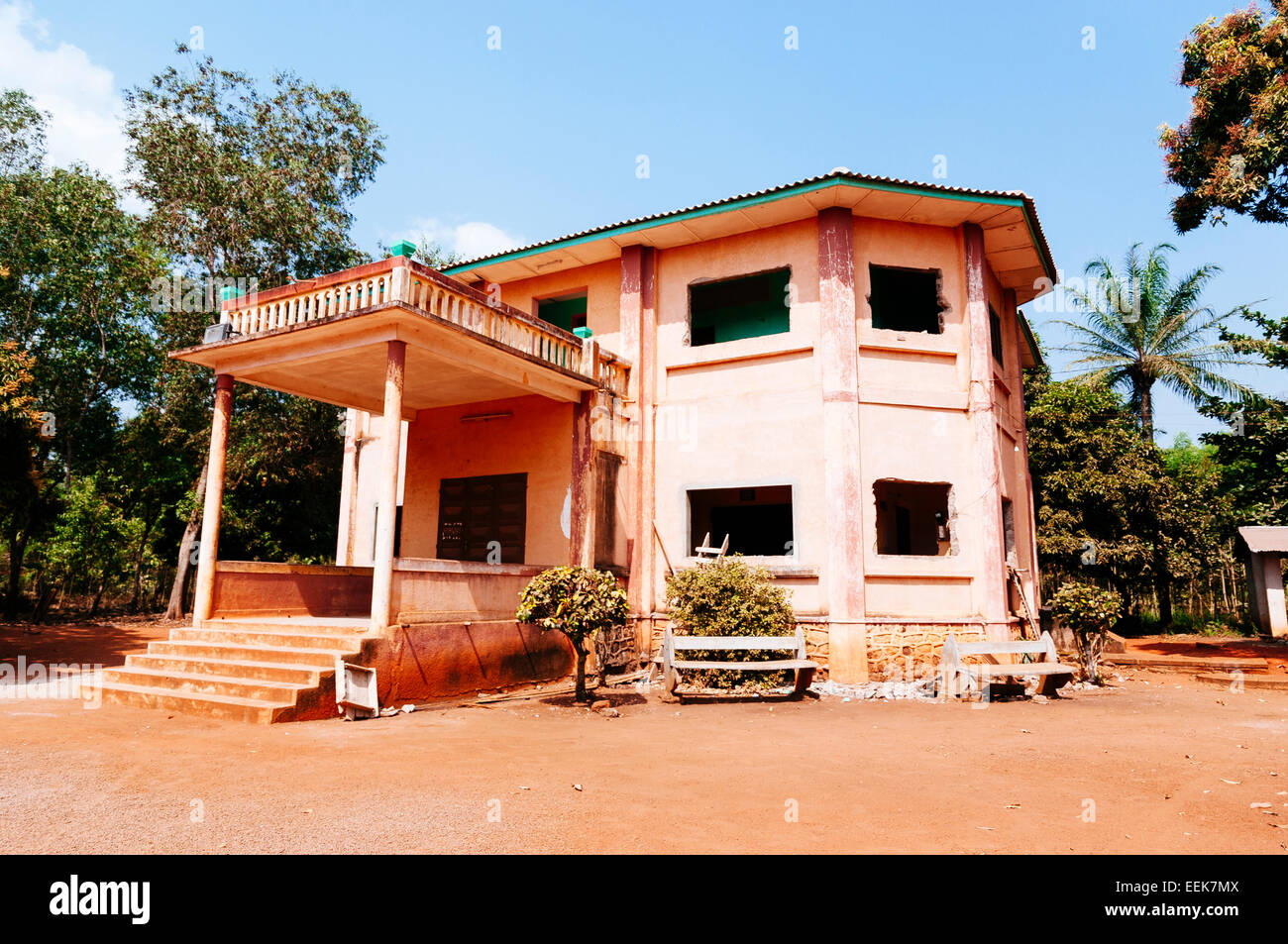 Colonial house. Abomey, Benin Stock Photo - Alamy